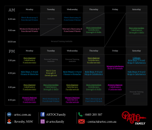 Timetable & Bookings – ARTOC